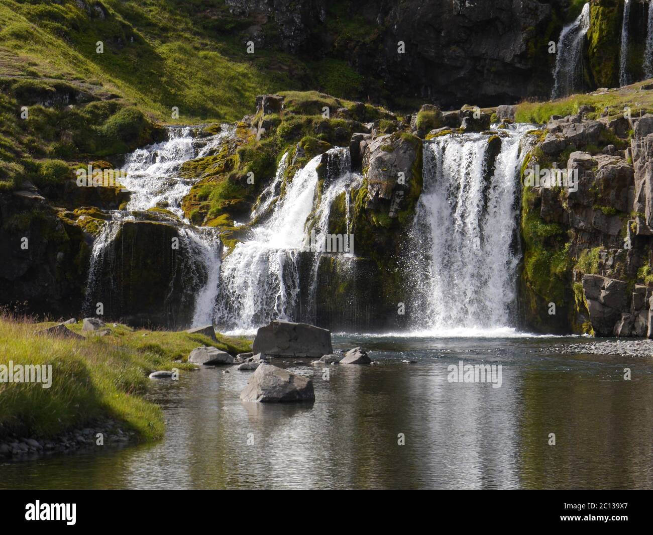 waterfall Kirjufellfoss on Snæfellsnes peninsula in Iceland Stock Photo ...