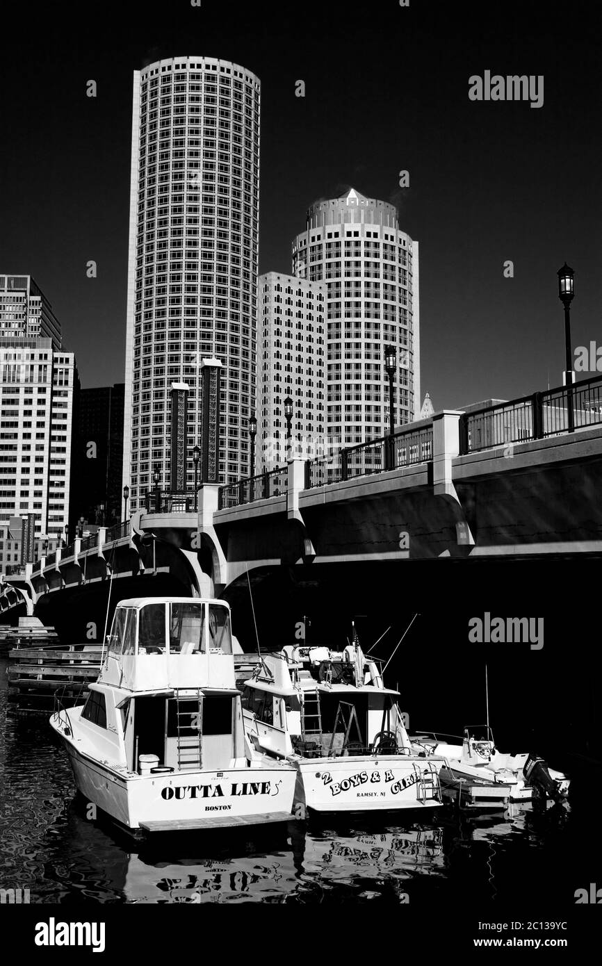 International Place Towers & Moakley Bridge, Fort Point Channel, Boston ...