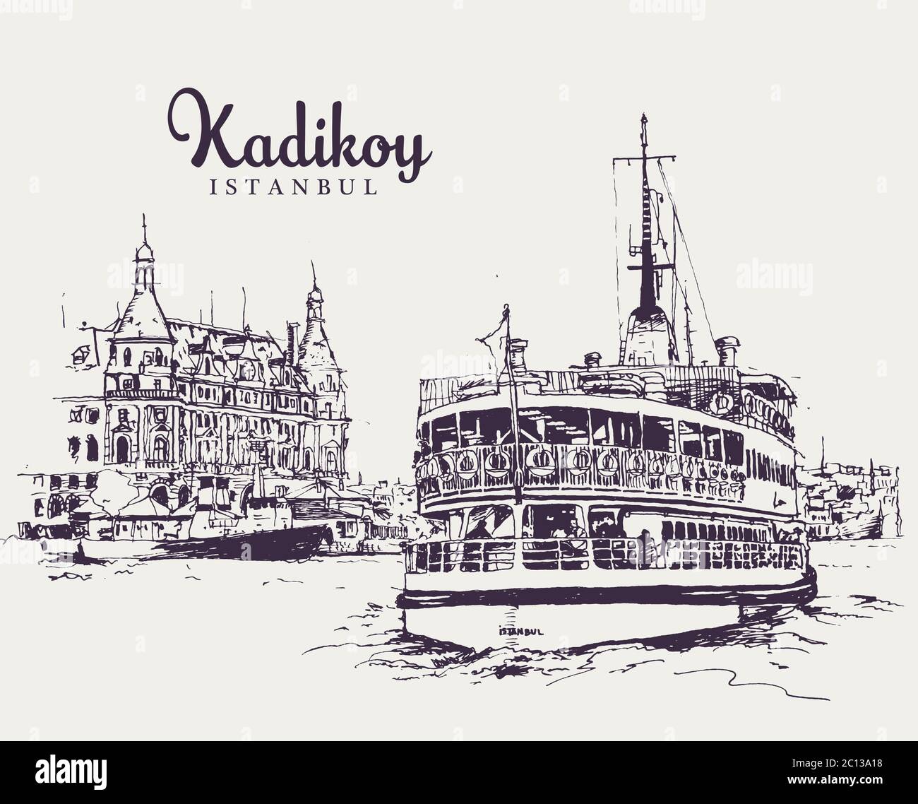 Ship in a dockyard Stock Vector Images - Alamy