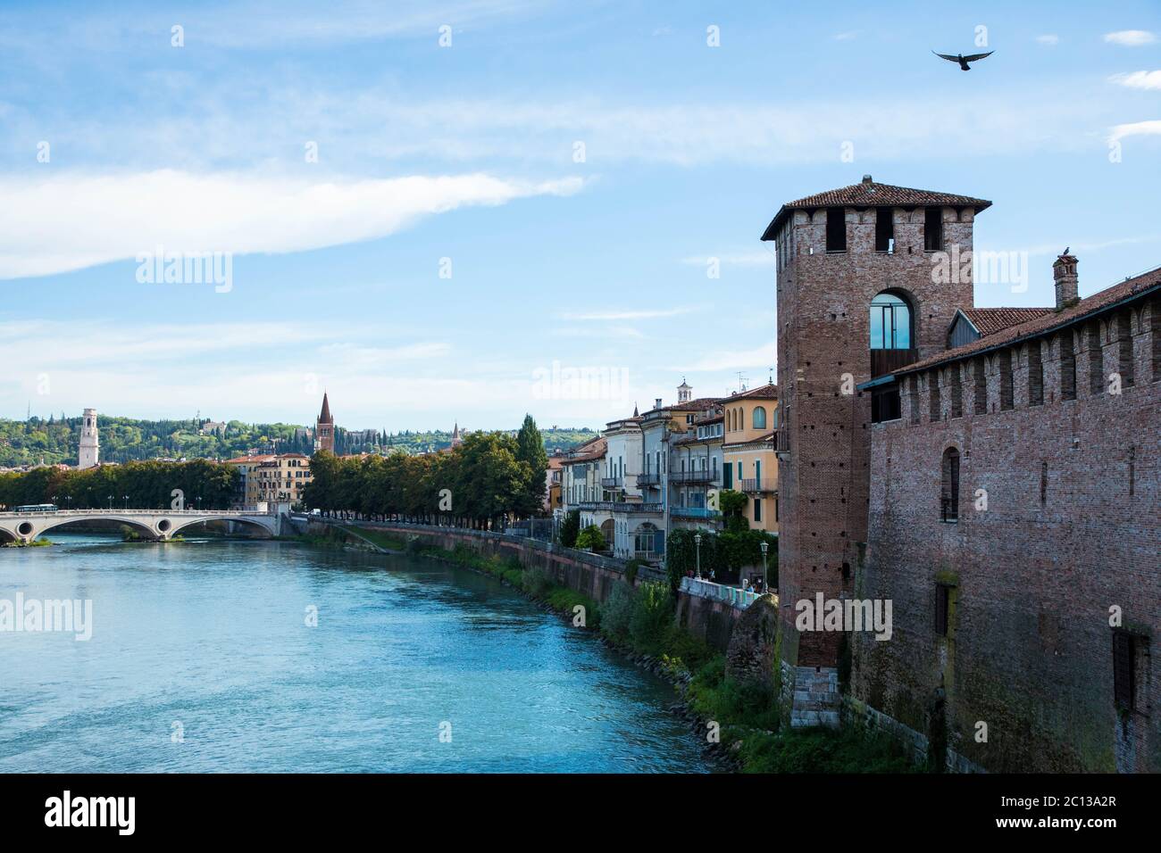 View of Verona and the Adige river in Italy Stock Photo - Alamy