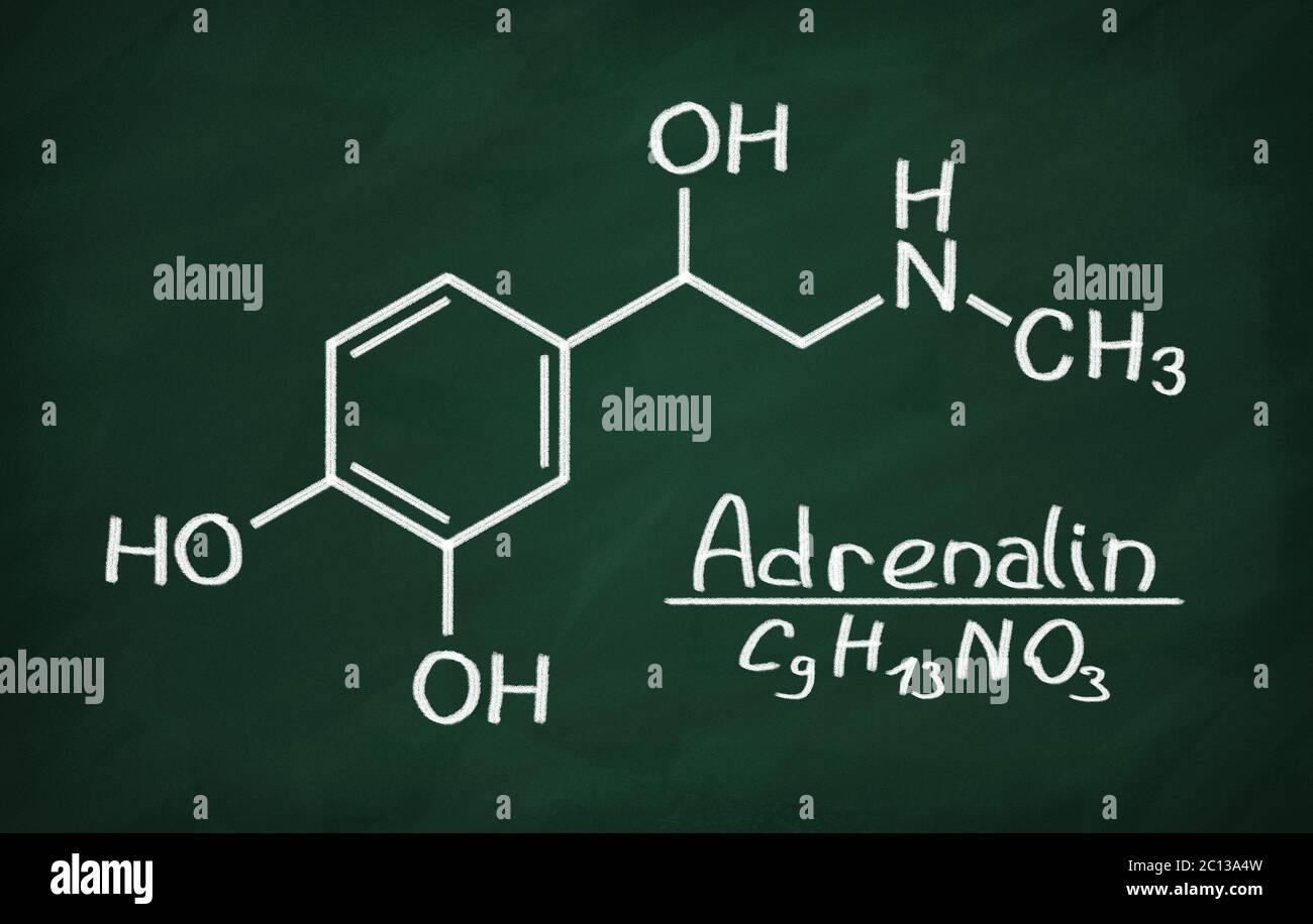 Structural model of Adrenalin Stock Photo - Alamy