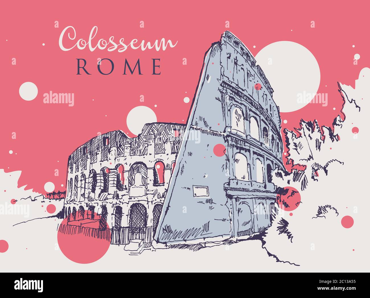 Rome historical view Stock Vector Images - Alamy