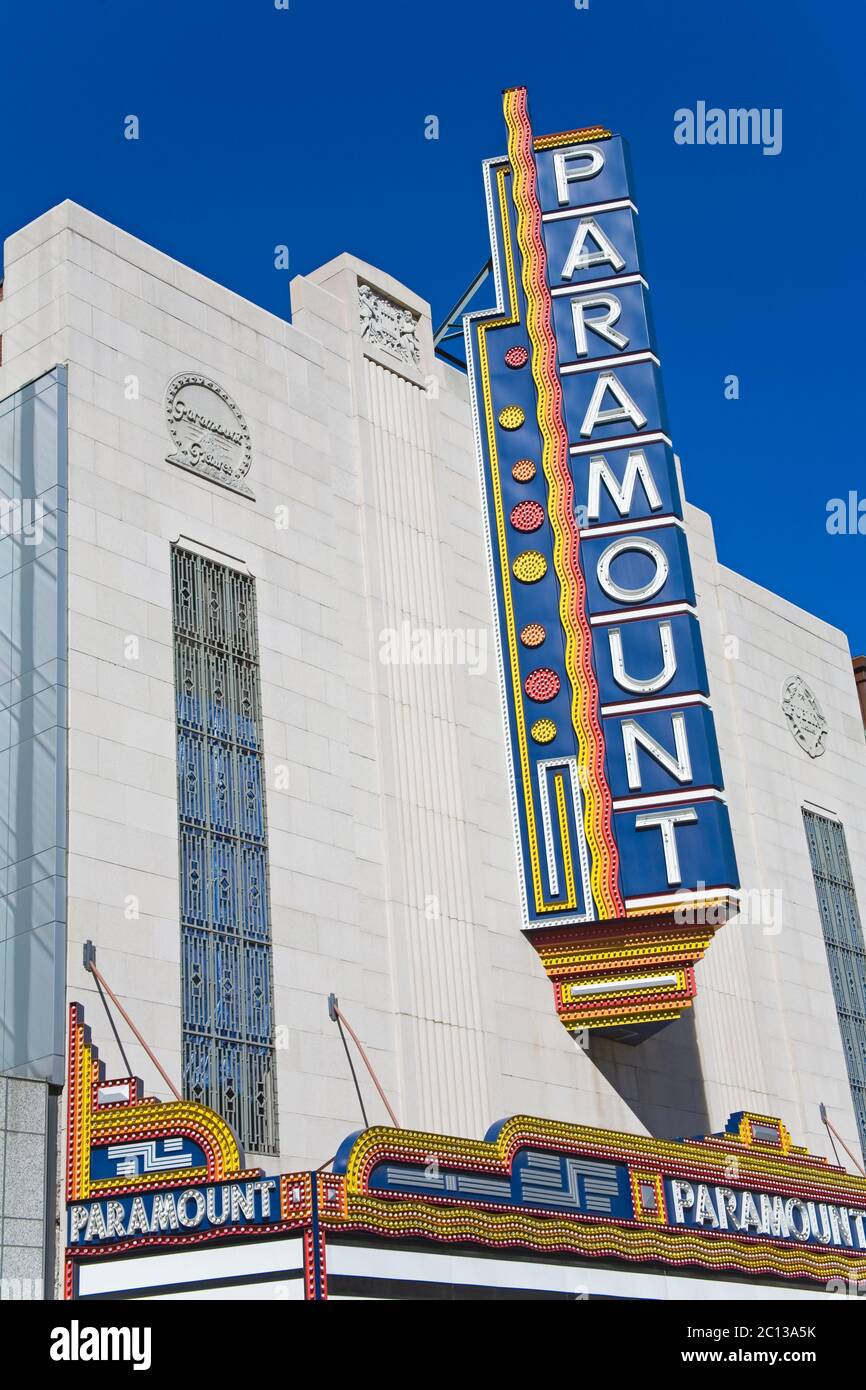 Paramount Theatre, Theatre District, Boston, Massachusetts, USA Stock ...