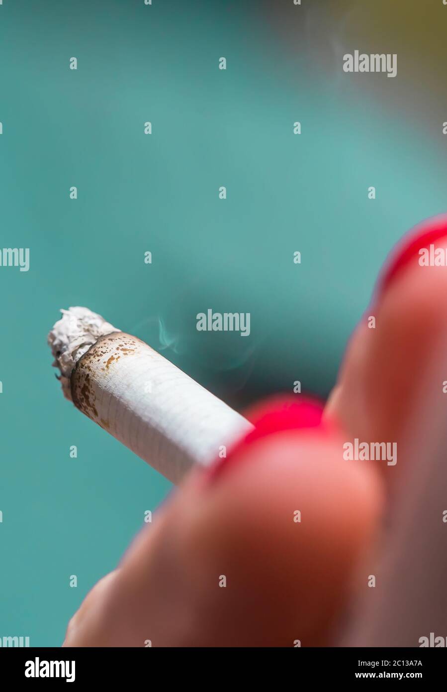 Red Nails Cigarette High Resolution Stock Photography and Images - Alamy