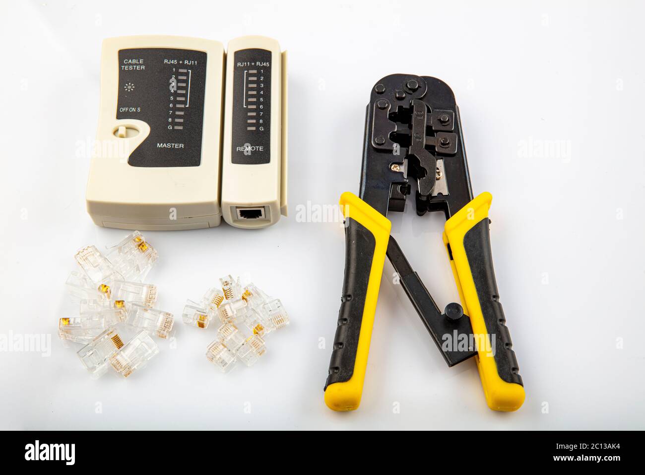 Network Tool Kit Professional, Cat6 Cat5e EZ Rj45 Crimp Tool, 8P8C RJ45 ...