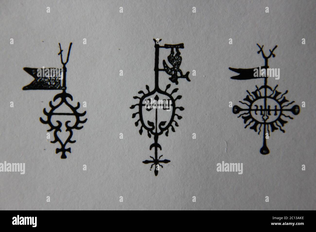 Fine 70s vintage black and white photography of the Christian cross ...