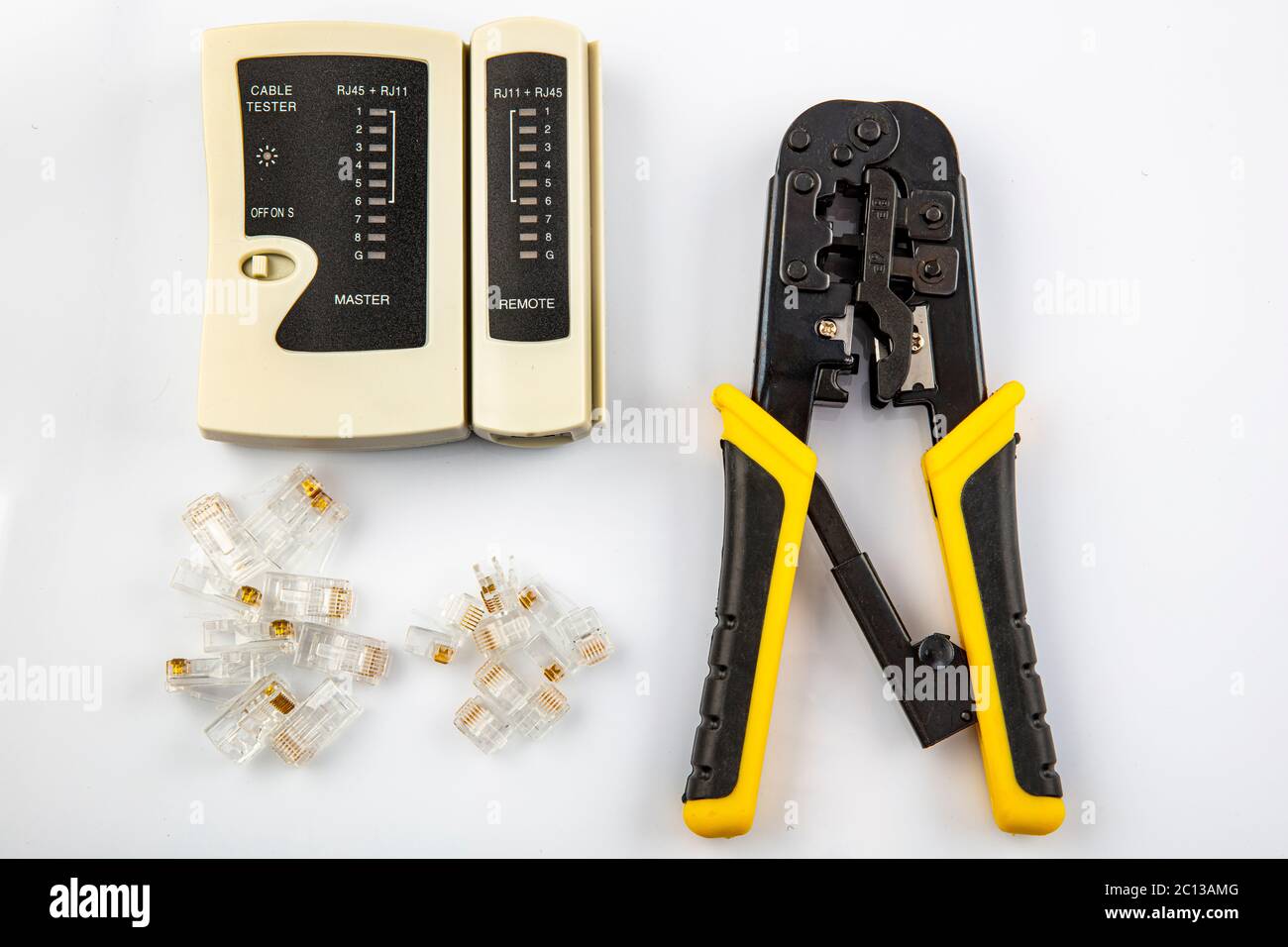 Network Tool Kit Professional, Cat6 Cat5e EZ Rj45 Crimp Tool, 8P8C RJ45 ...