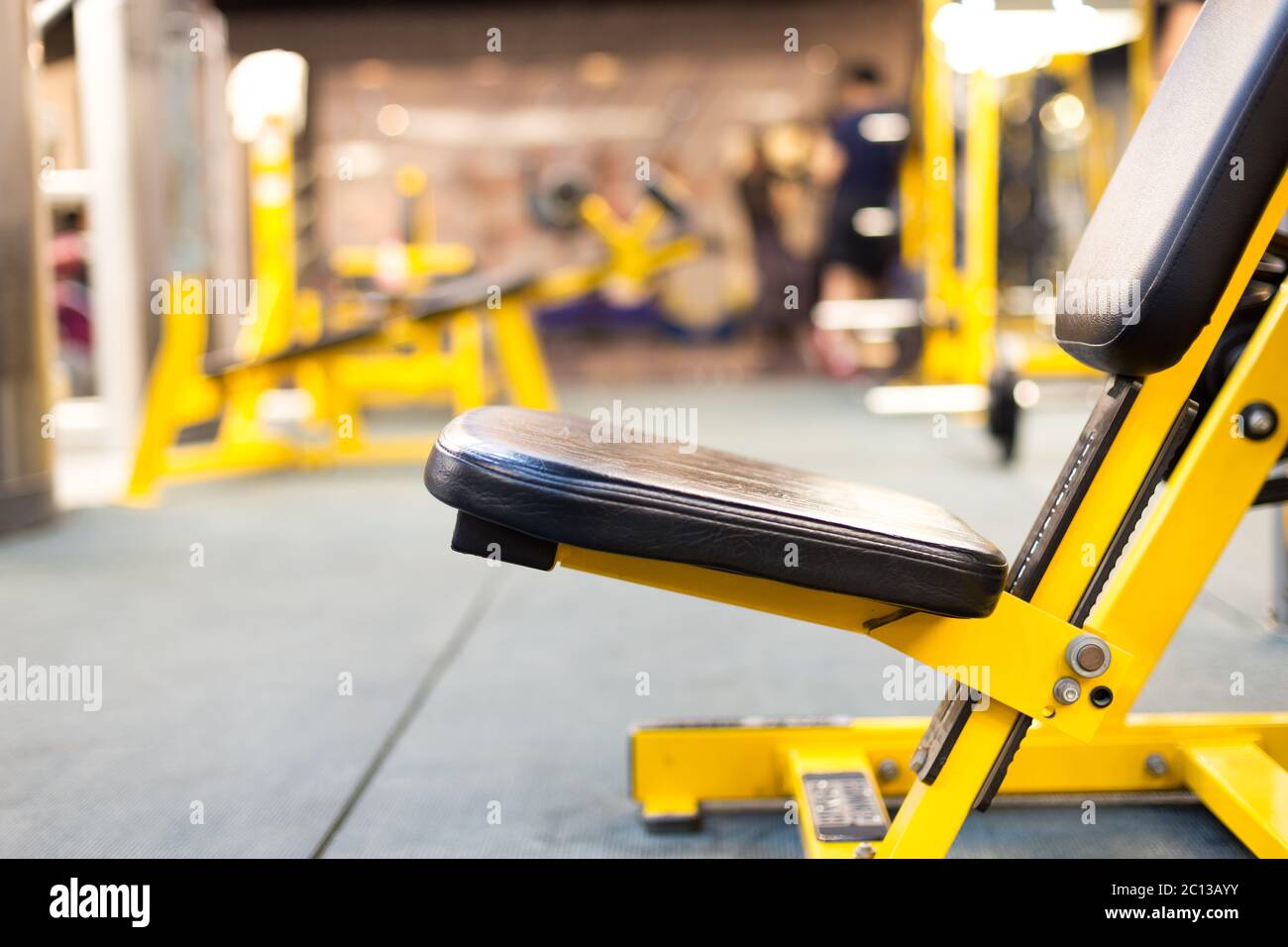 equipment for power exercise in modern gym Stock Photo - Alamy