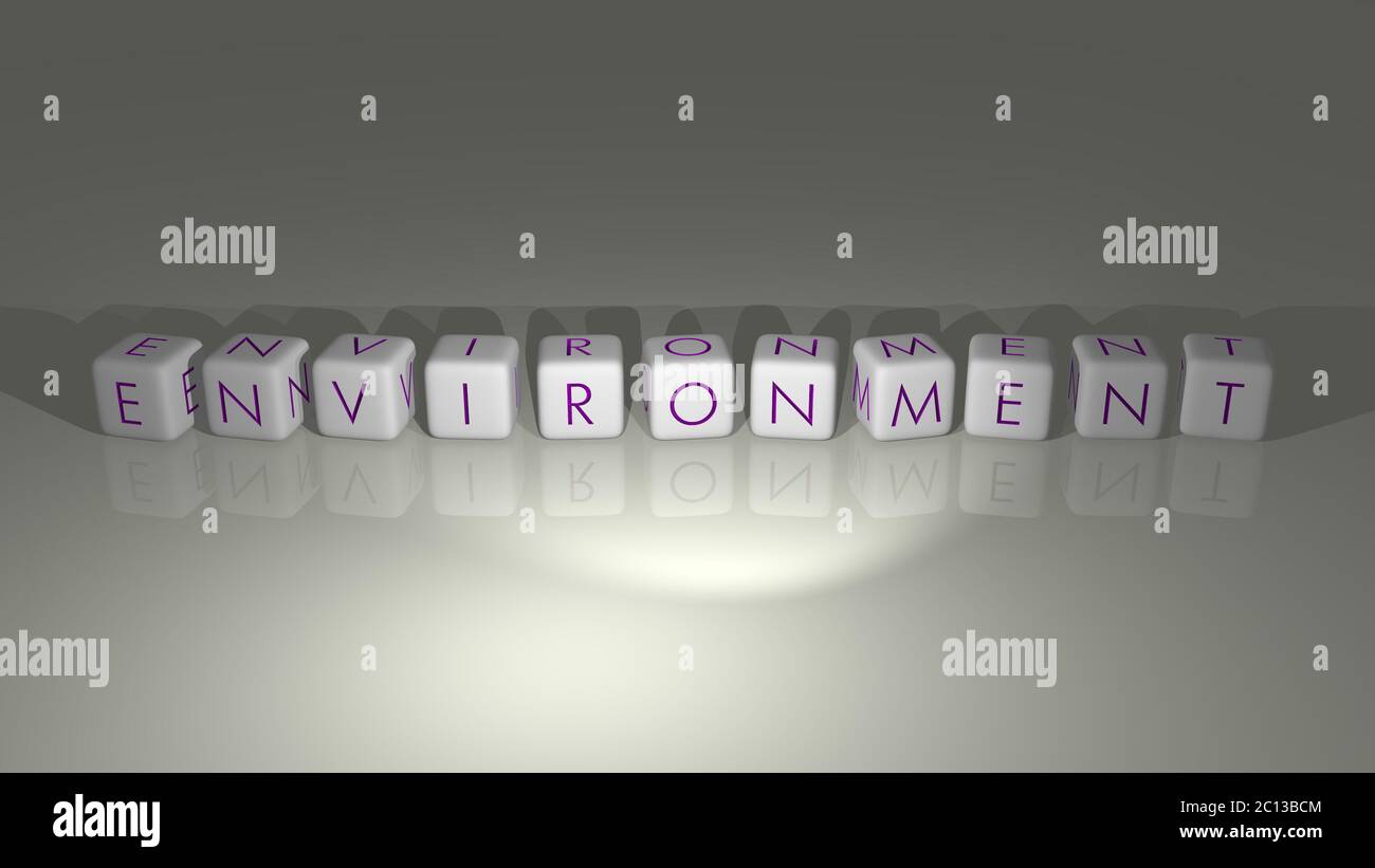ENVIRONMENT built by dice letters and color crossing for the related ...