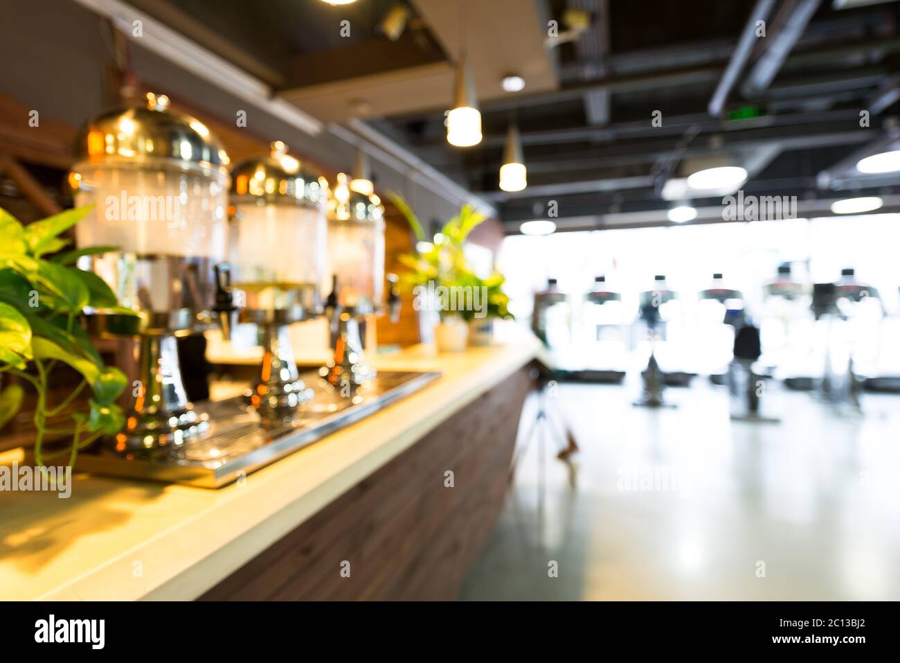 front desk in modern gym Stock Photo - Alamy