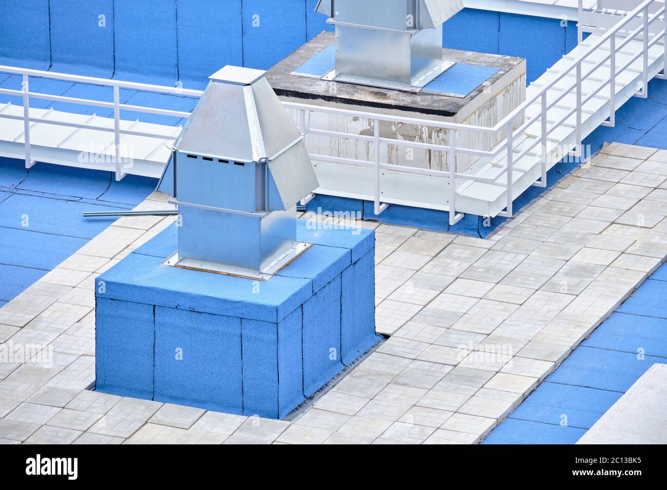 Roof ventilation exits of a residential new building Stock Photo - Alamy