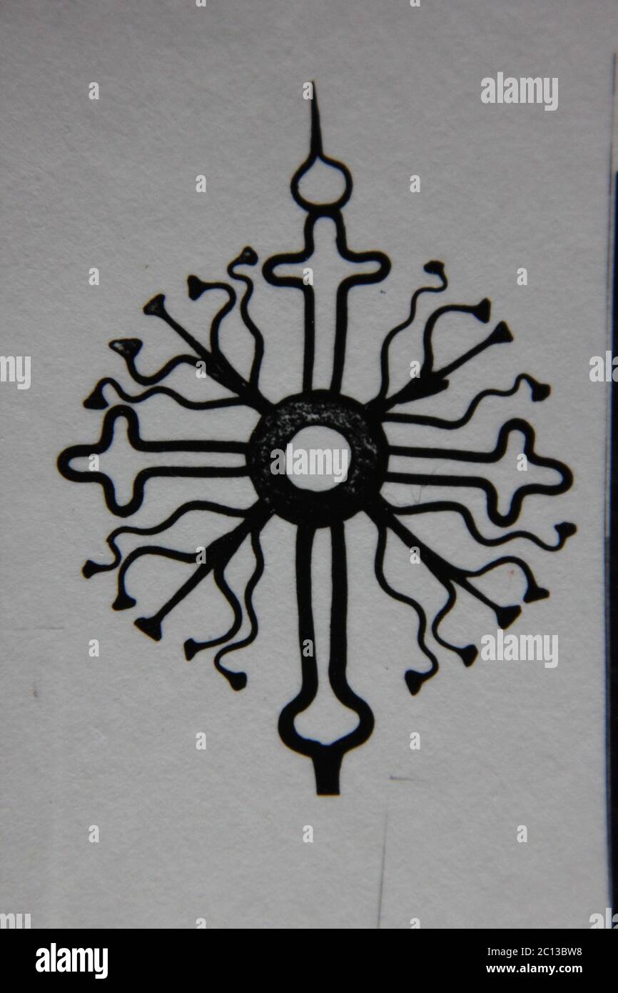 Fine 70s vintage black and white photography of the Christian cross ...
