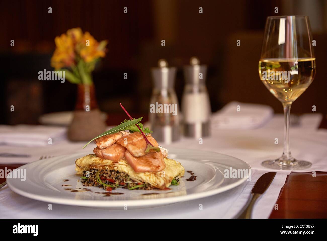 Traditional Peruvian Fish Trucha Served in a Restaurant Stock Photo - Alamy