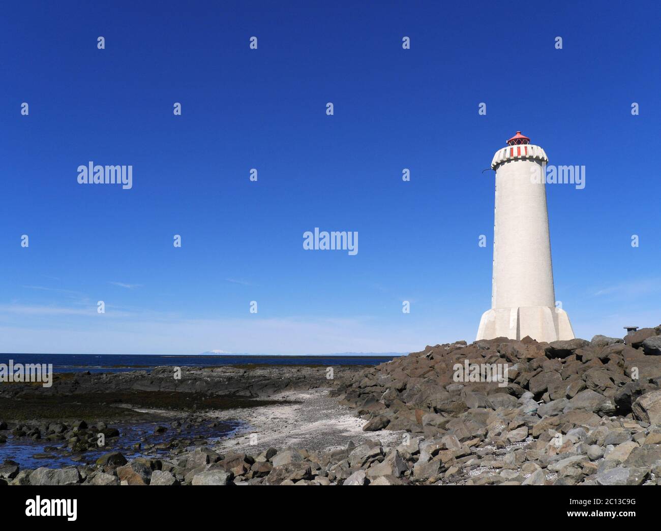 The new lighthouse of Akranes at the west coast of Iceland Stock Photo ...