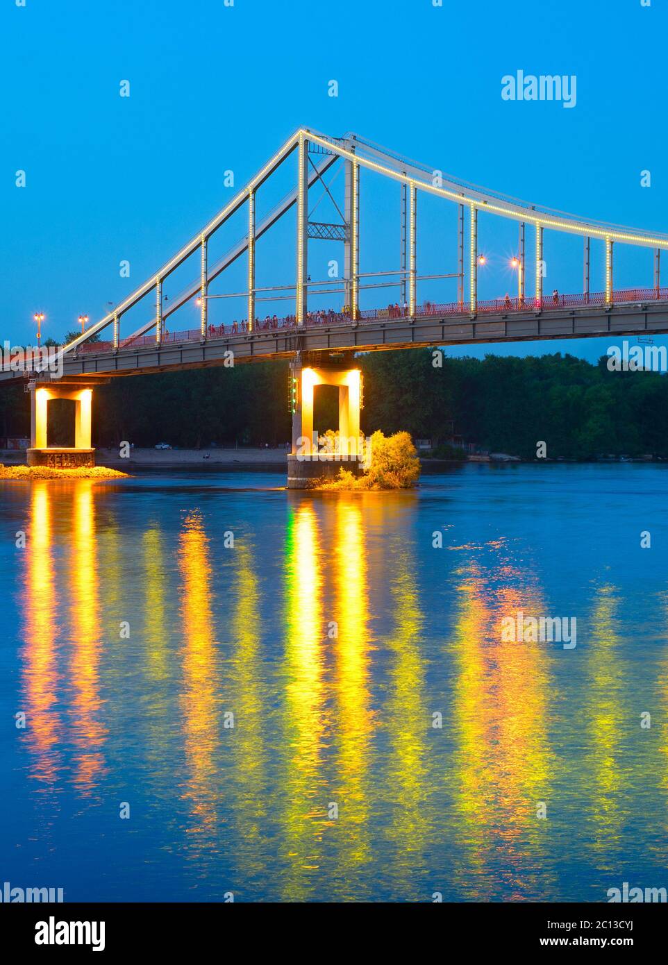 Kiev Pedestrian Bridge Stock Photo - Alamy