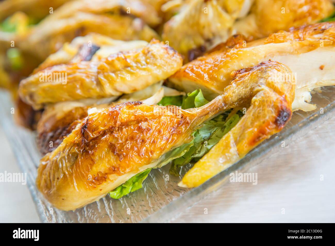 typical dish with different pieces of chicken Stock Photo - Alamy