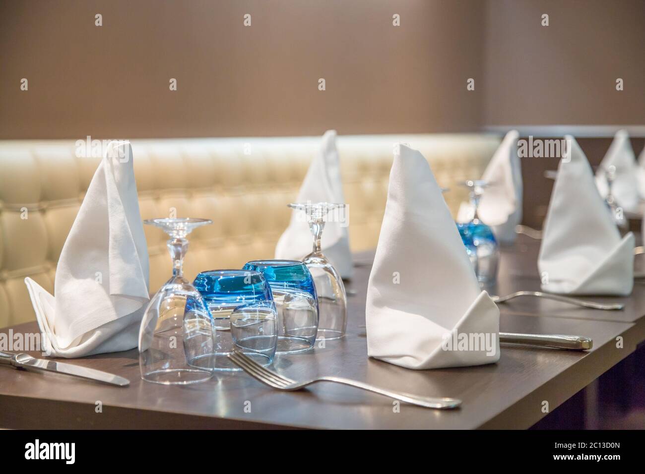 Beautiful served table in luxury restaurant Stock Photo - Alamy