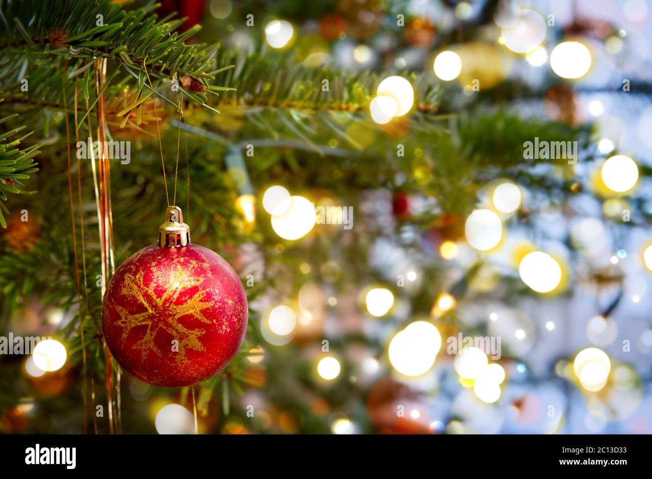 Christmas red ball Stock Photo - Alamy