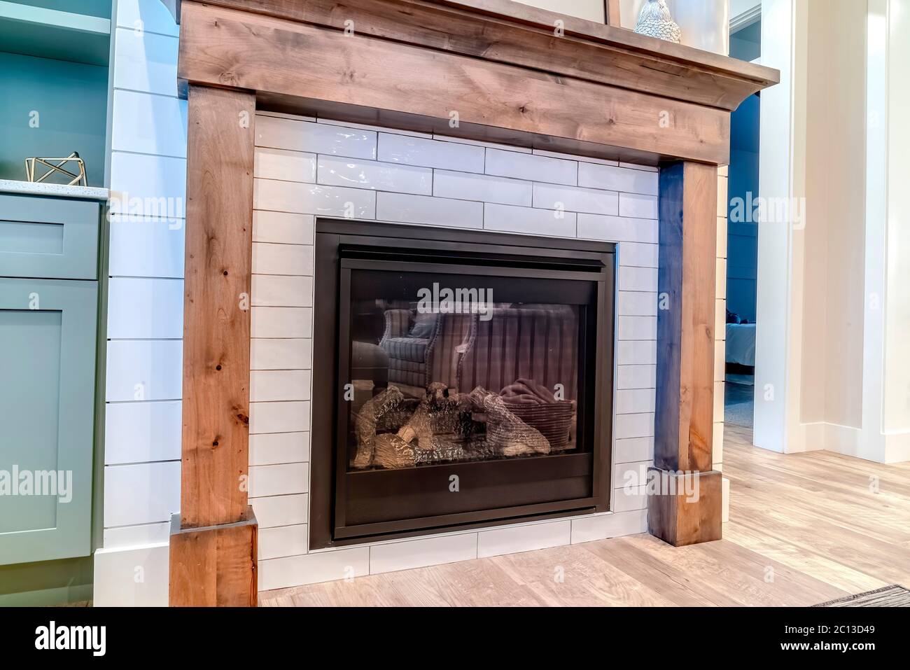 Close up wood floor and fireplace hi-res stock photography and images ...