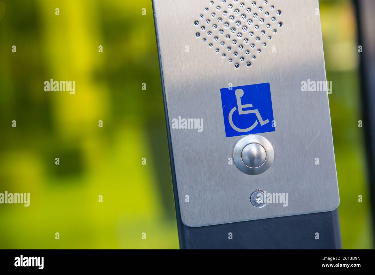 Call button for the disabled personnes Stock Photo - Alamy