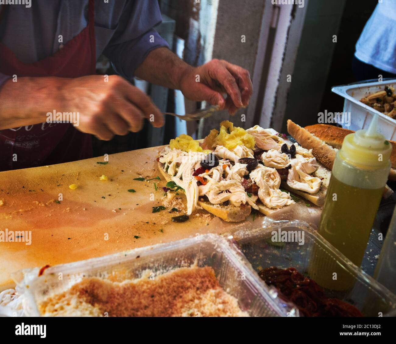 Famous Sandwich Shop Caseificio Borderi in the market of Ortigia ...