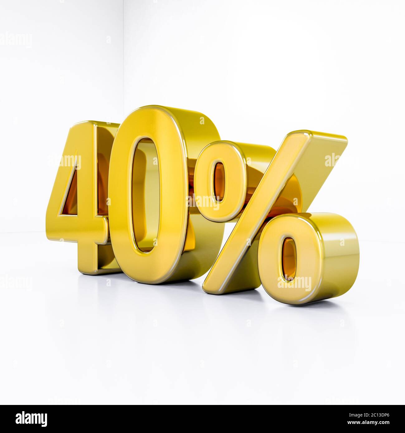 Gold Percent Sign Stock Photo - Alamy