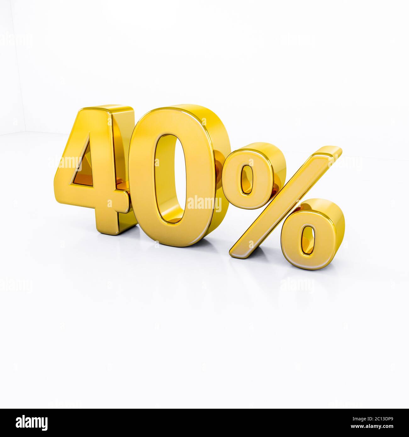 Gold Percent Sign Stock Photo - Alamy