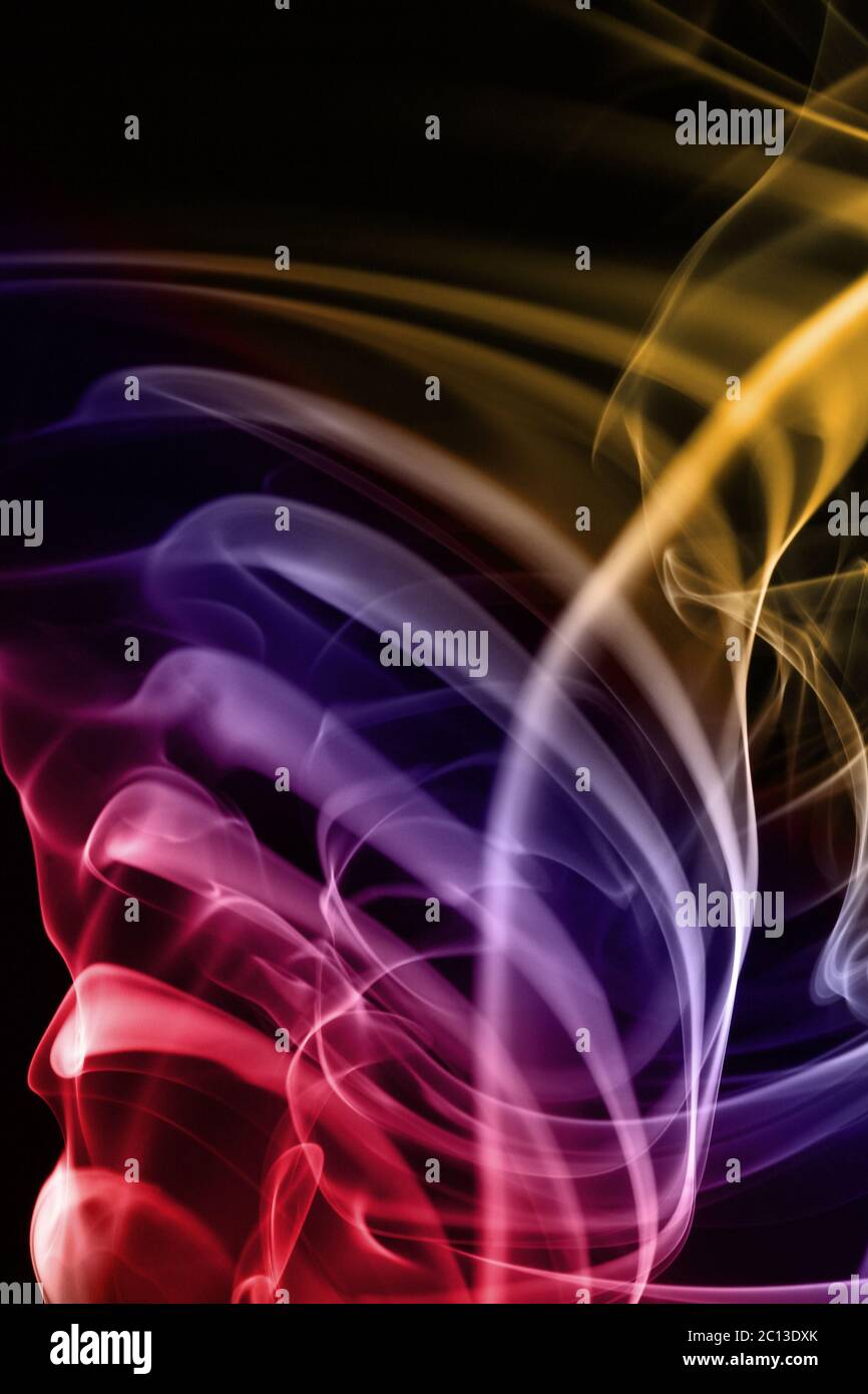 Macro photo of the smoke - whit black background Stock Photo - Alamy