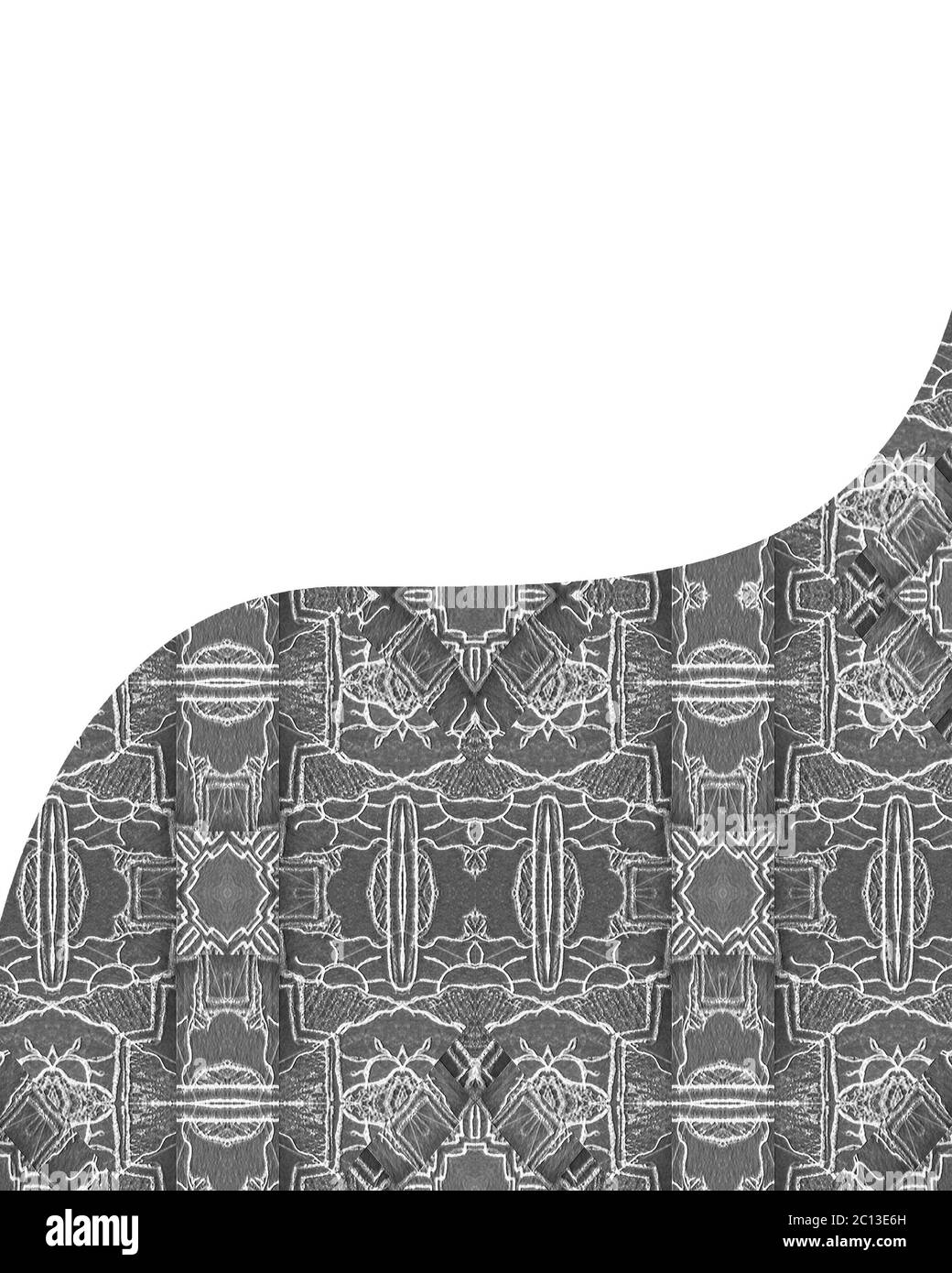 Curved Frame Background with Decorated Tribal Borders Stock Photo - Alamy