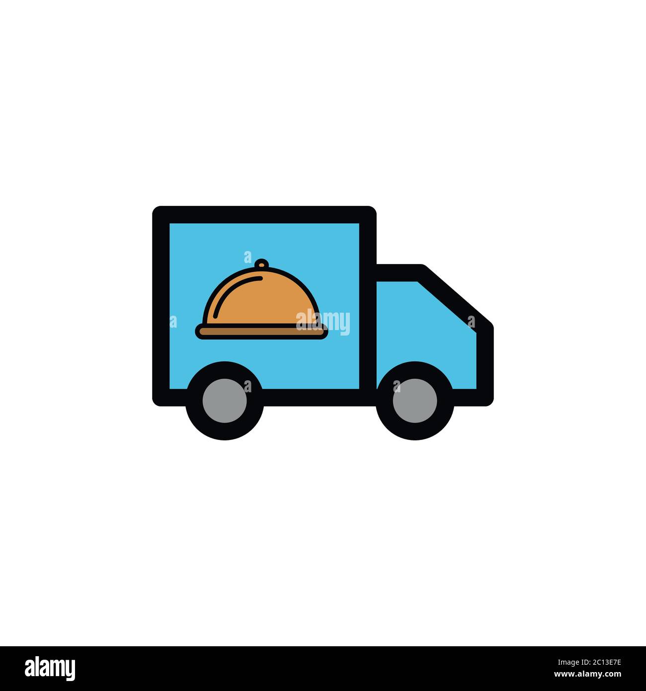Food delivery flat icon vector Stock Vector Image & Art - Alamy