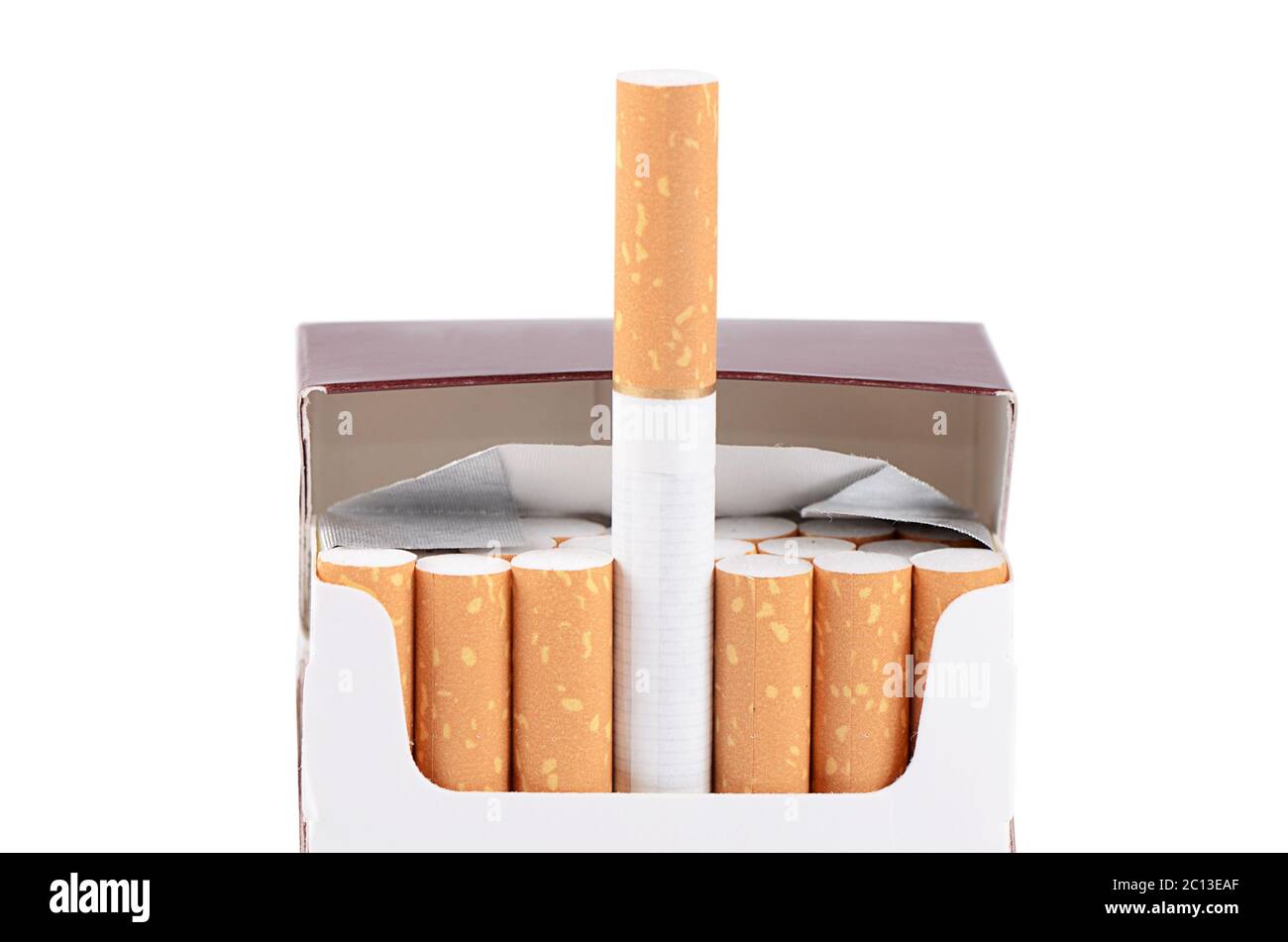 Box of cigarettes isolated on a white background Stock Photo - Alamy