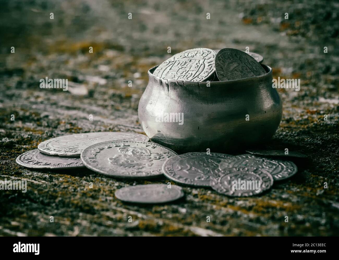 old metal coins Stock Photo - Alamy