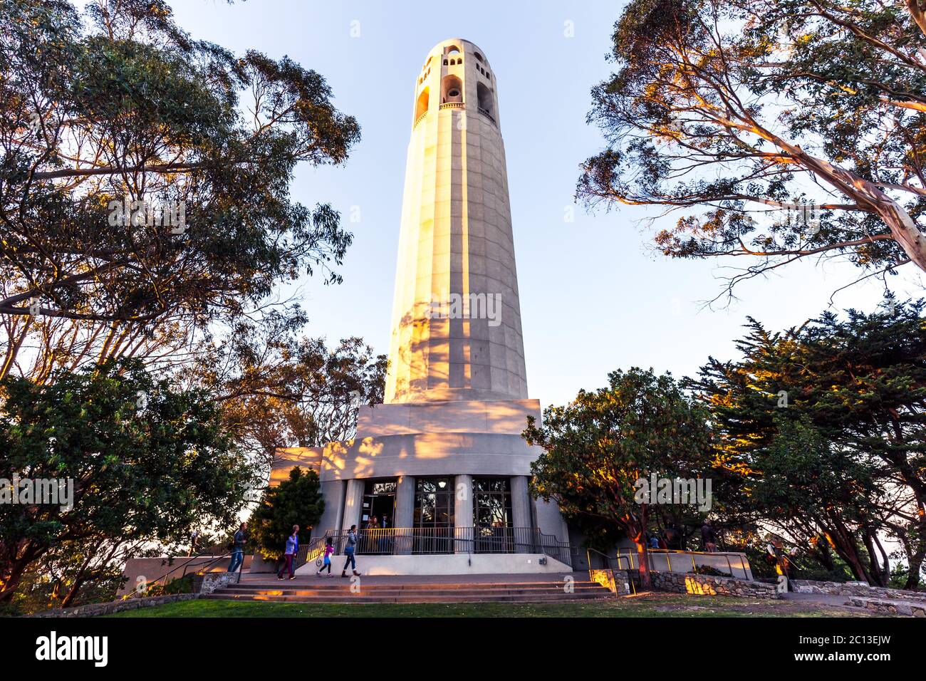 white tower style architecture in park Stock Photo - Alamy