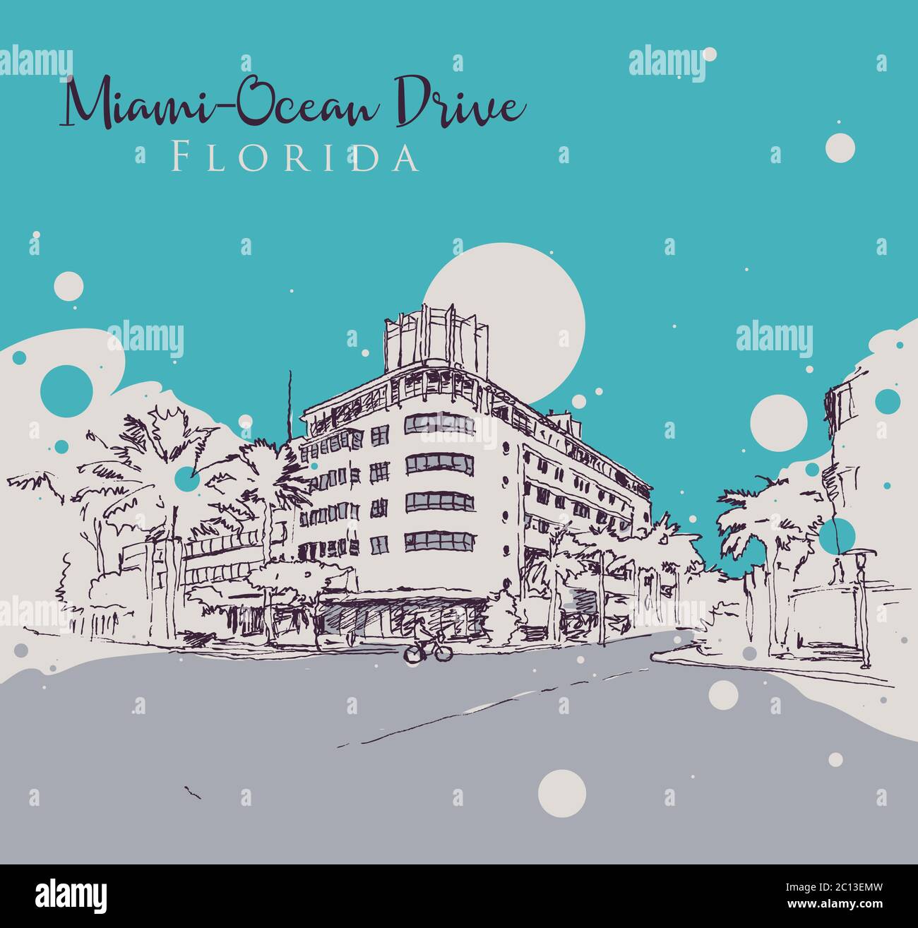 Palm tree pen and ink illustration hi-res stock photography and images ...