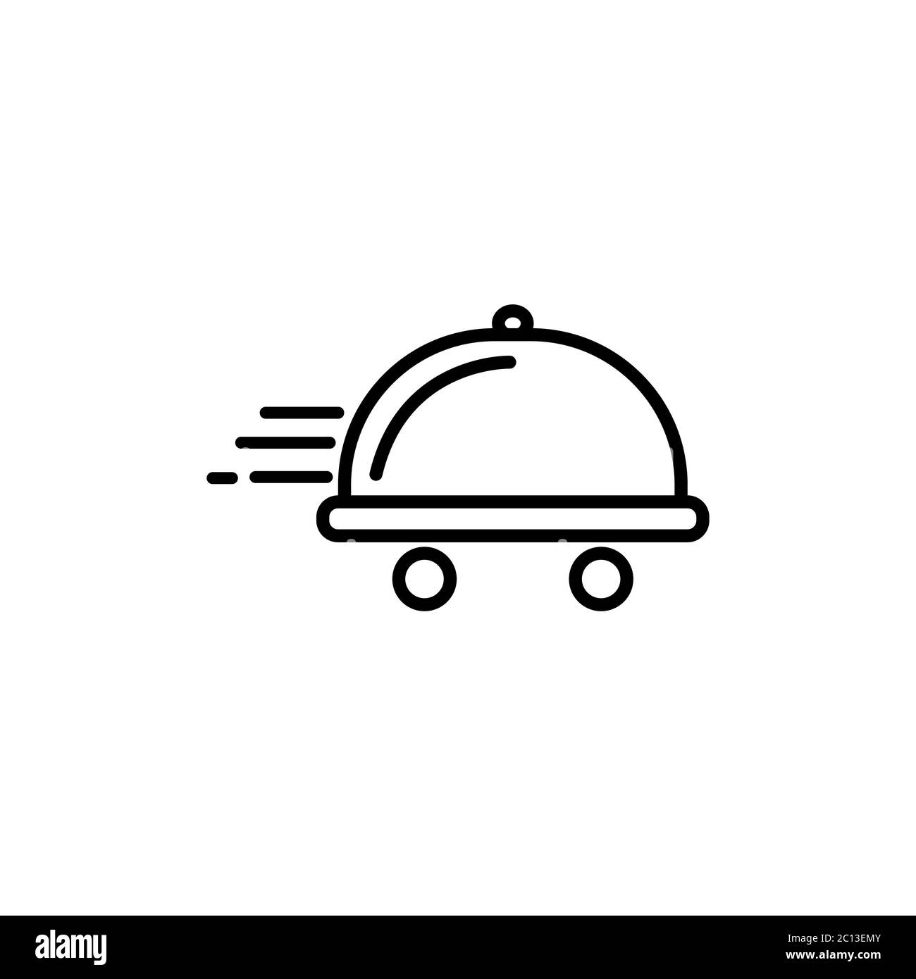 Food delivery line icon vector Stock Vector Image & Art - Alamy