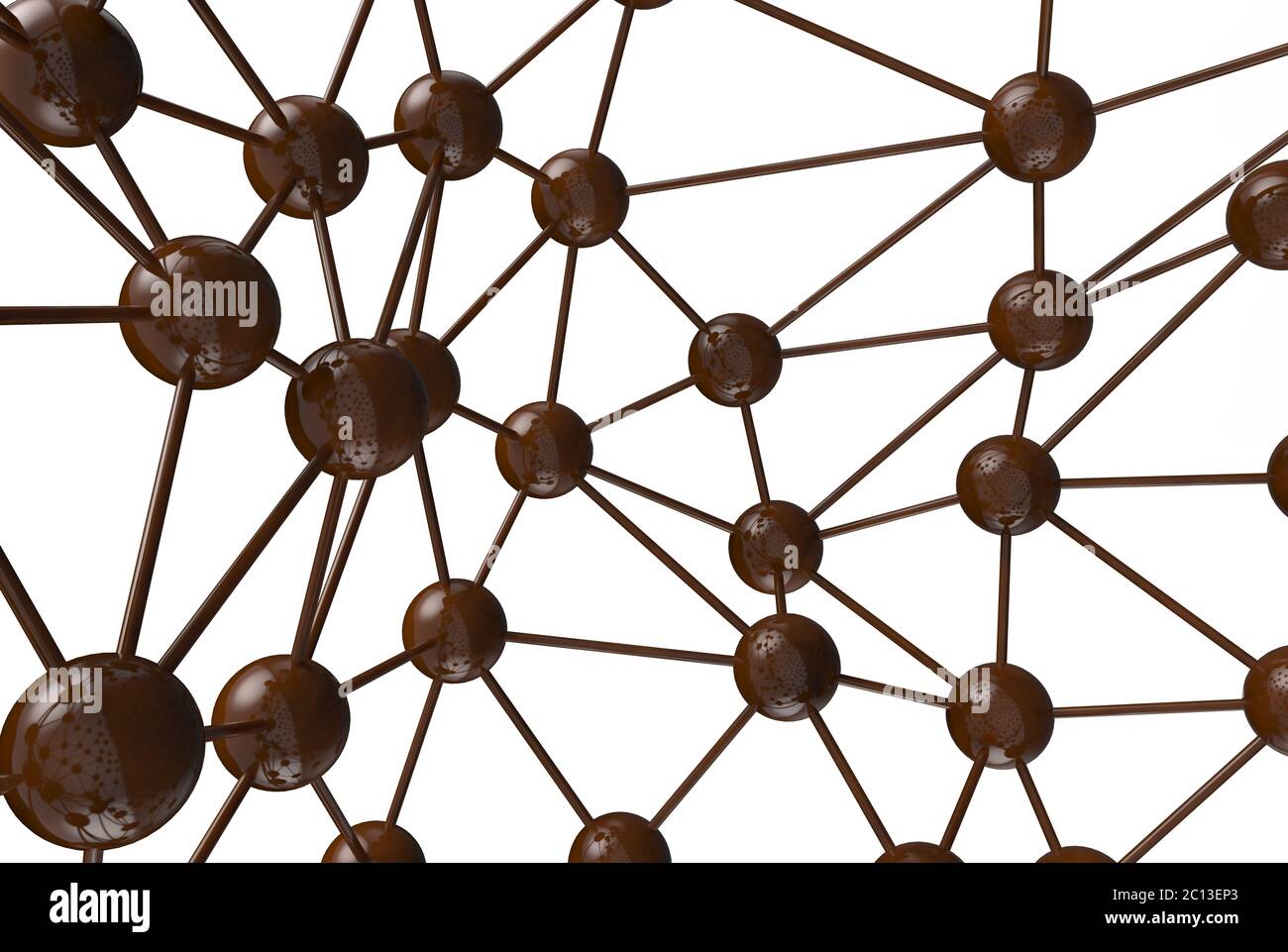 brown chocolate Molecular geometric chaos abstract structure. Science ...