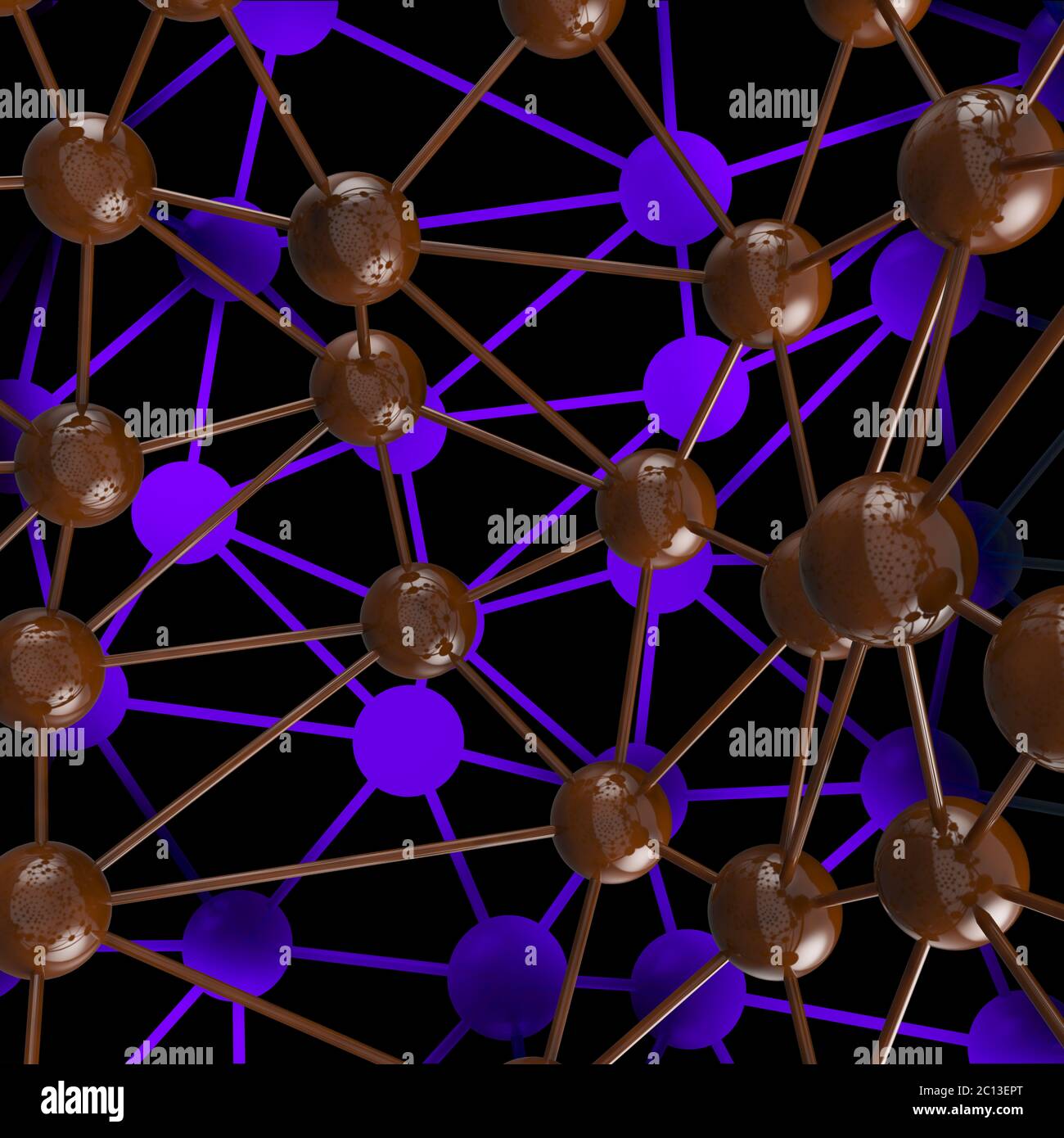 brown chocolate Molecular geometric chaos abstract structure. Science ...