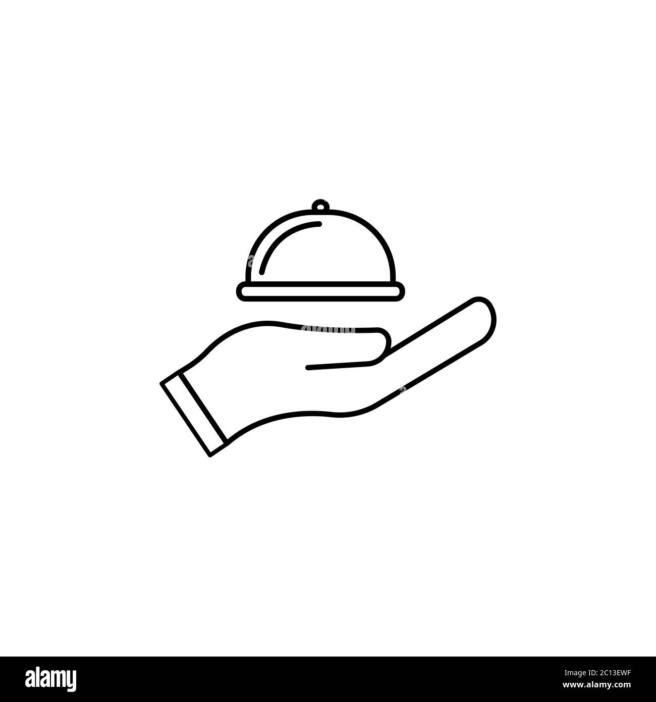 Food delivery line icon vector Stock Vector Image & Art - Alamy