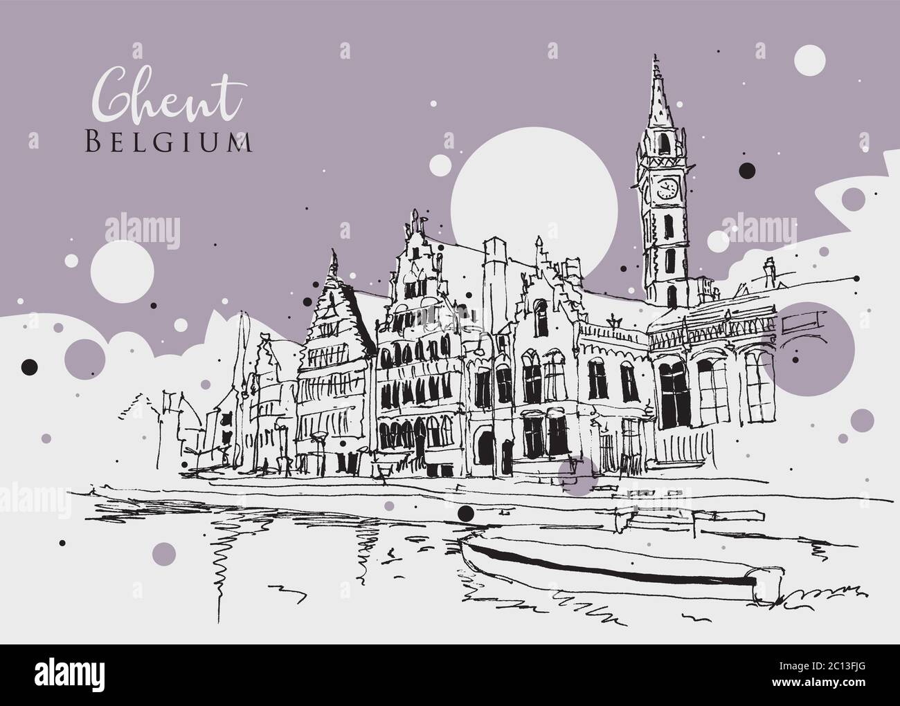 Historical ghent Stock Vector Images - Alamy
