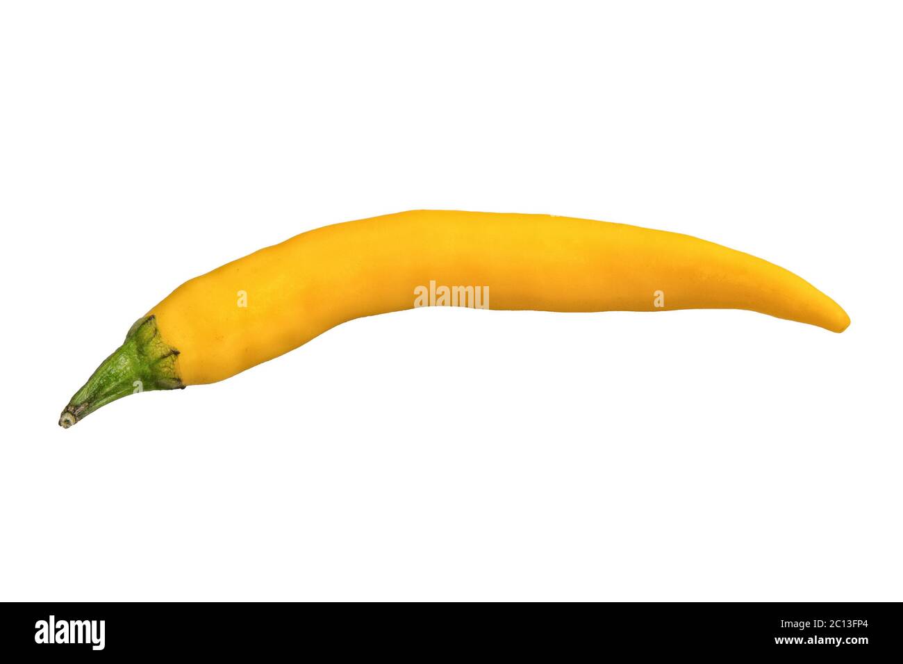 Yellow chilli on a white background Stock Photo - Alamy