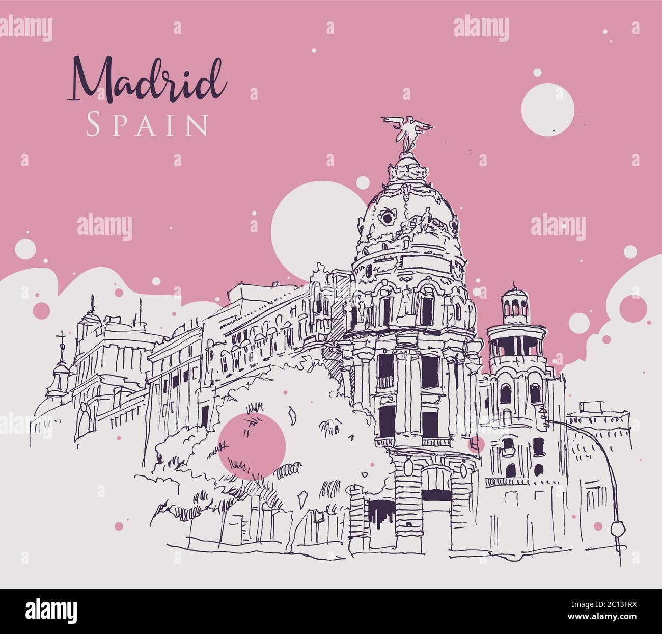Madrid shopping Stock Vector Images - Alamy