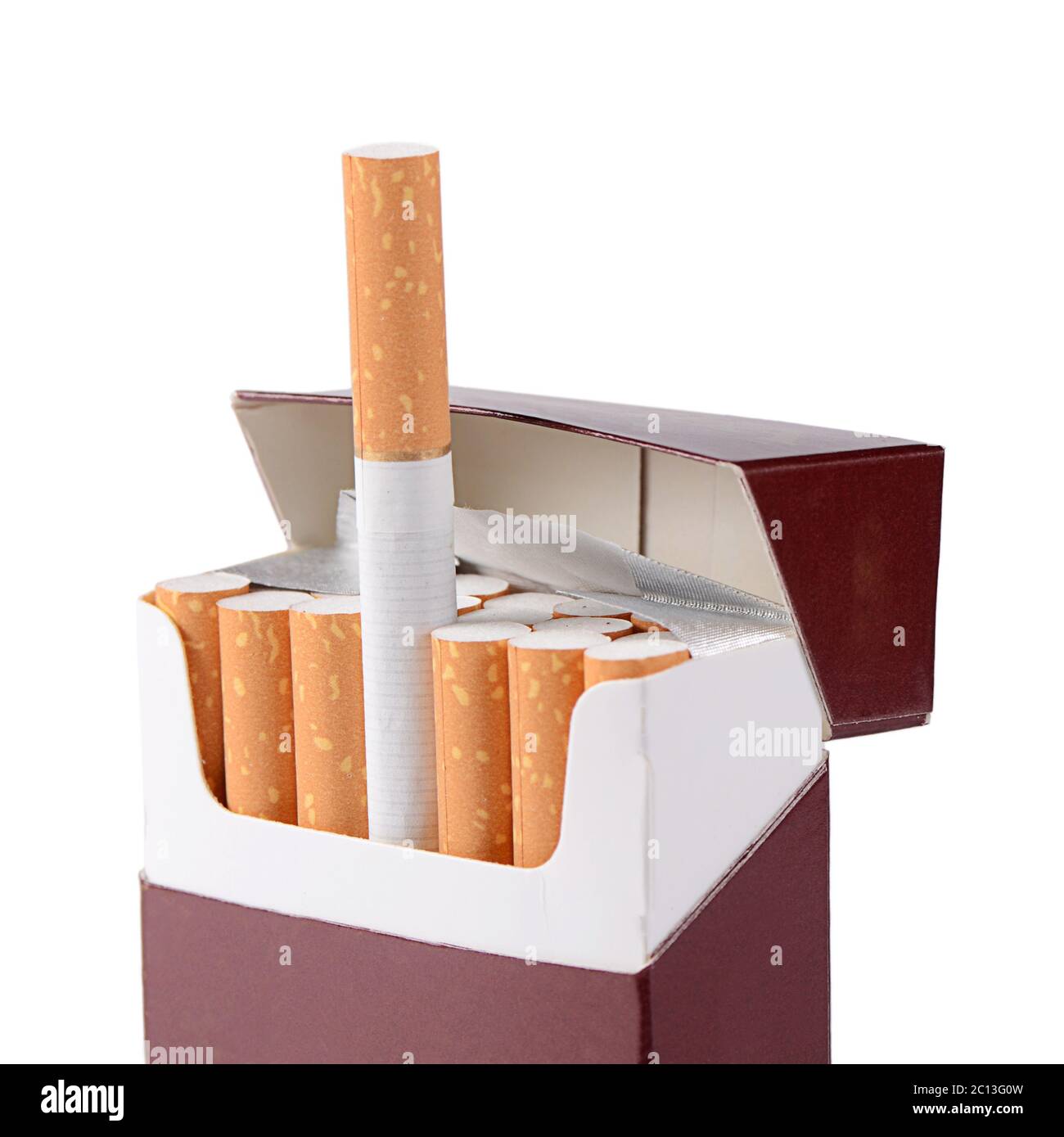 Box of cigarettes isolated on white Stock Photo - Alamy