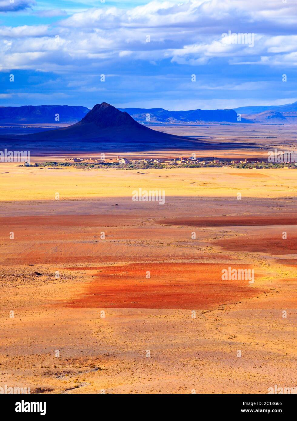 Beautiful Moroccan Mountain landscape in desert with blue sky Stock ...