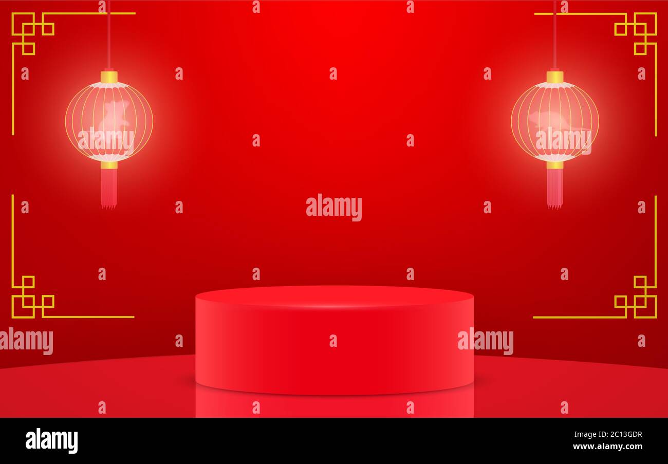 Red chinese lamp in Stock Vector Images - Alamy