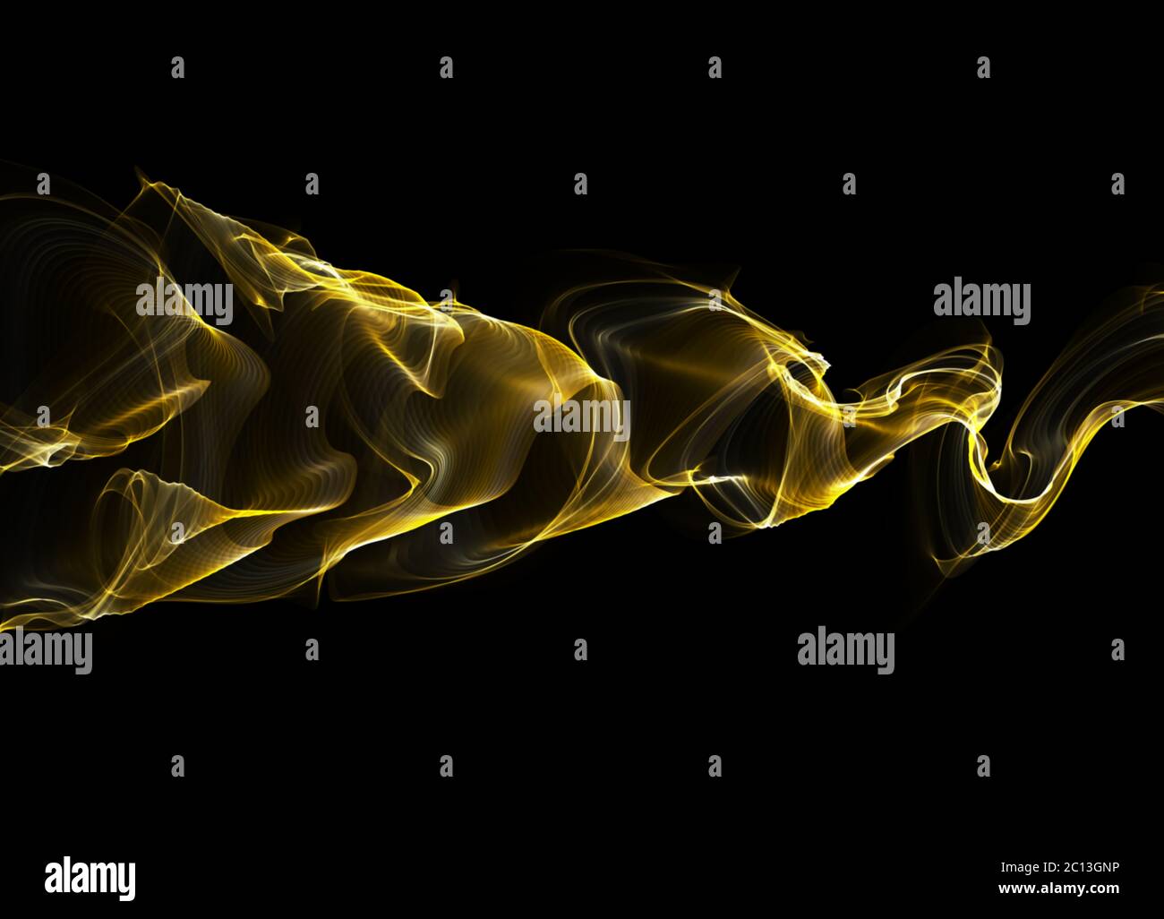 abstract colorful wavy smoke flame over black background Stock Photo ...