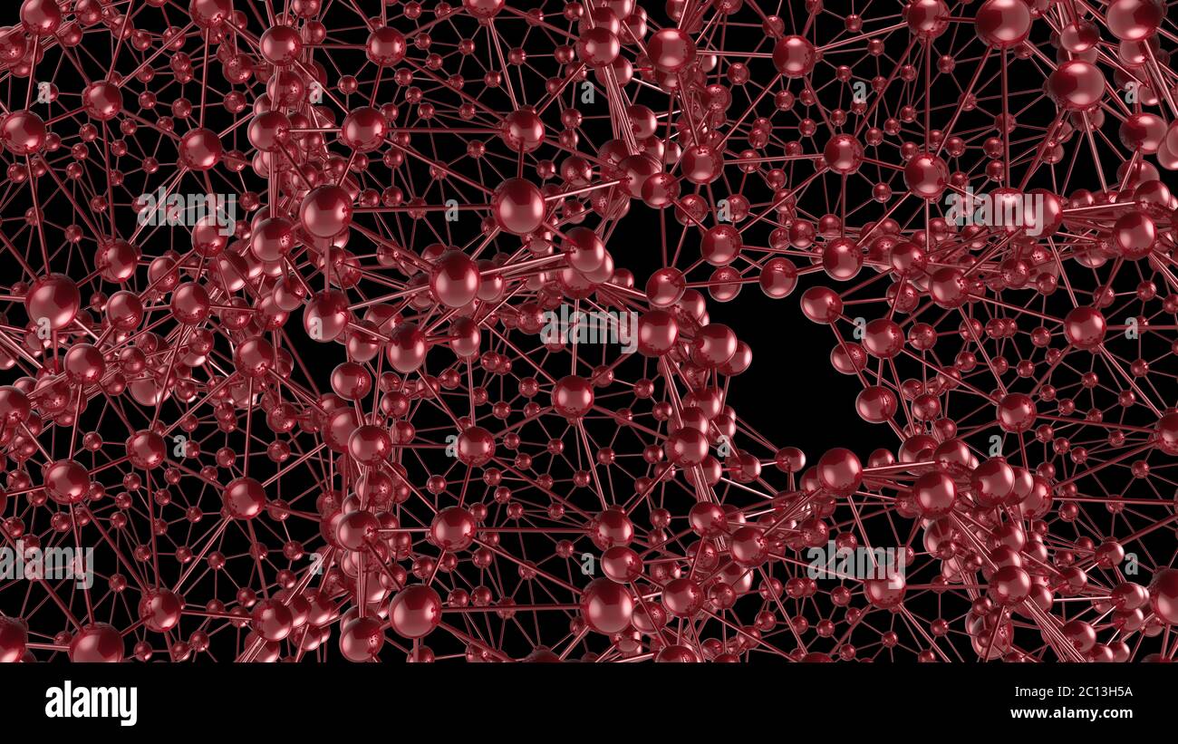 Molecular geometric chaos abstract structure. Science technology ...