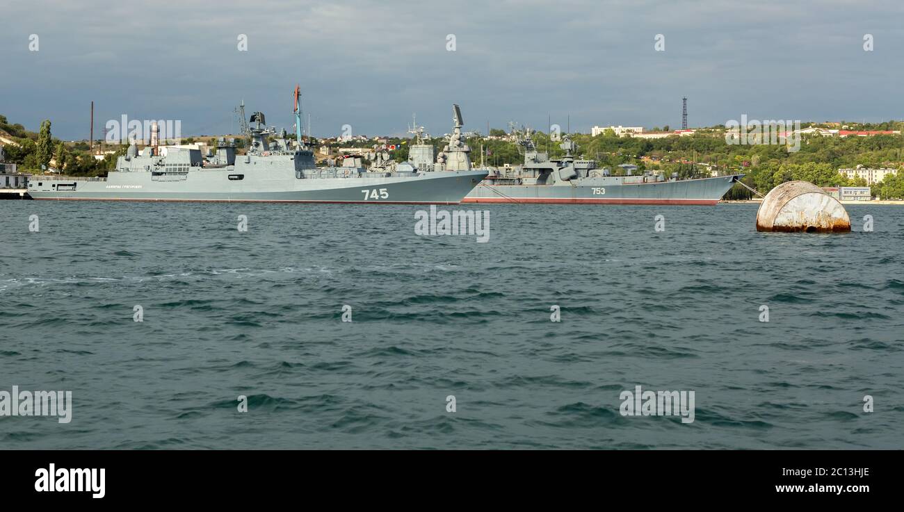Newest patrol ship Admiral Grigorovich 745 and Kara-class missile ...