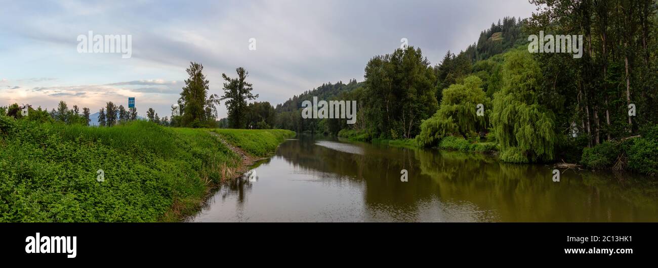 Beautiful Panoramic View of Sumas River Stock Photo - Alamy