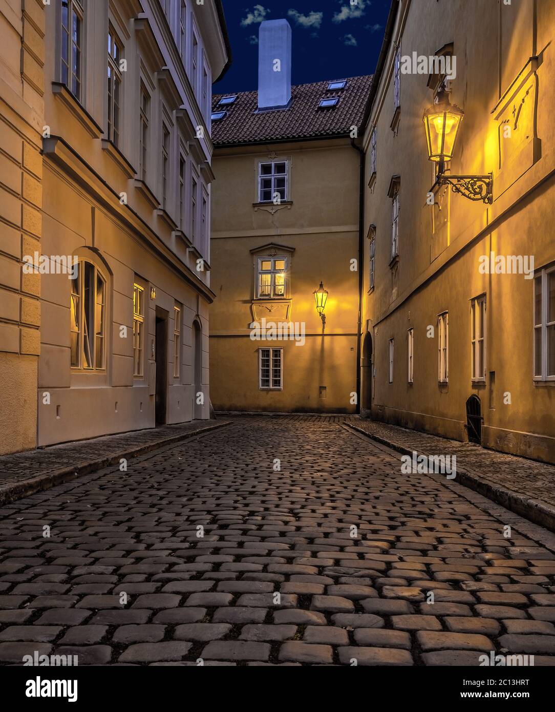 small alley in Prague Stock Photo - Alamy