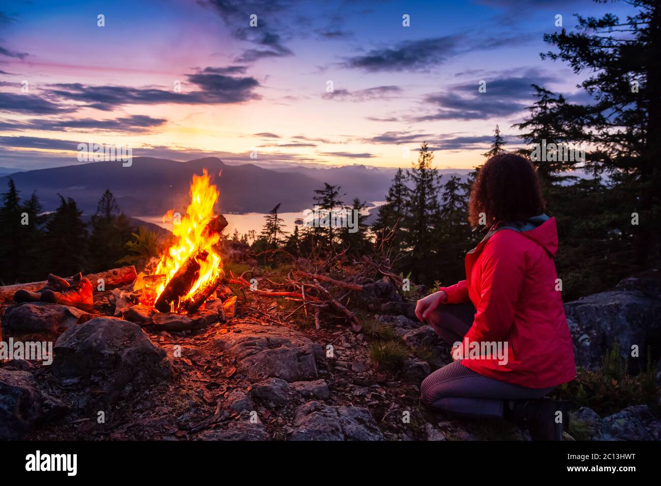 Female woman fire hike hi-res stock photography and images - Alamy